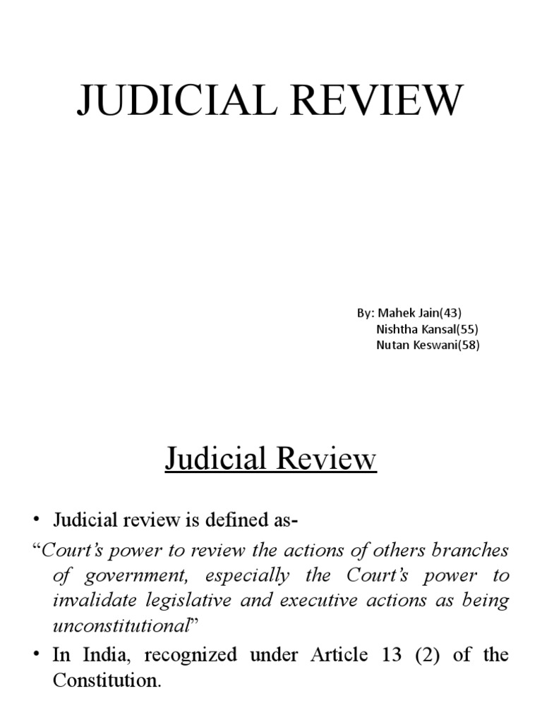 Power of Judicial Review of Supreme Court and | PDF | Judicial Review ...