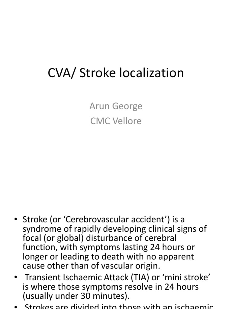 Stroke & Hemiplegia Localization | PDF | Stroke | Spinal Cord