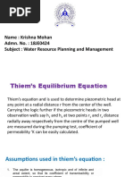 Yield From An Aquifer Using Dupuit's Theory (Thiem's Formula) | PDF ...