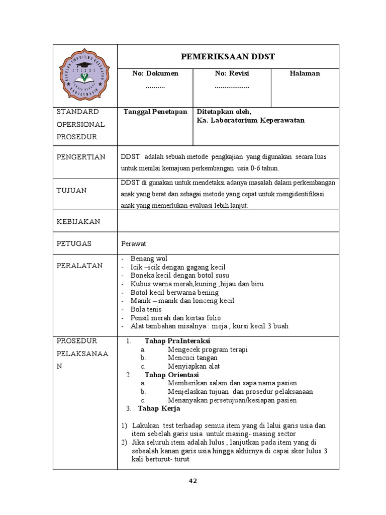 Pemeriksaan DDST | PDF