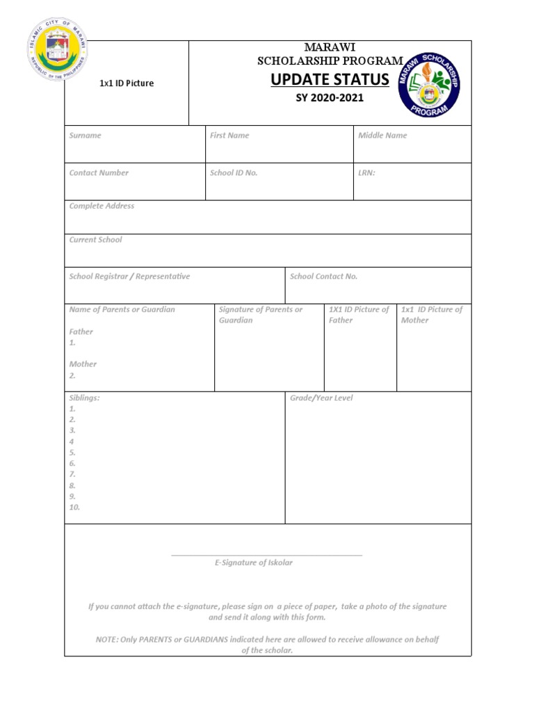 Update Form | PDF