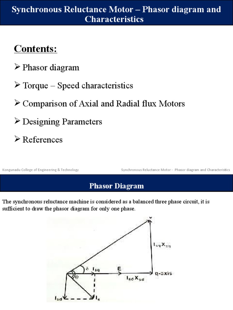 Phasor Diagram and Characteristics | PDF | Electric Motor | Mechanical ...