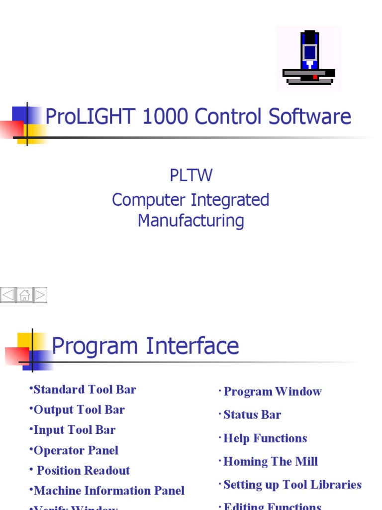 Prolight 1000 Control Software: PLTW Computer Integrated Manufacturing ...