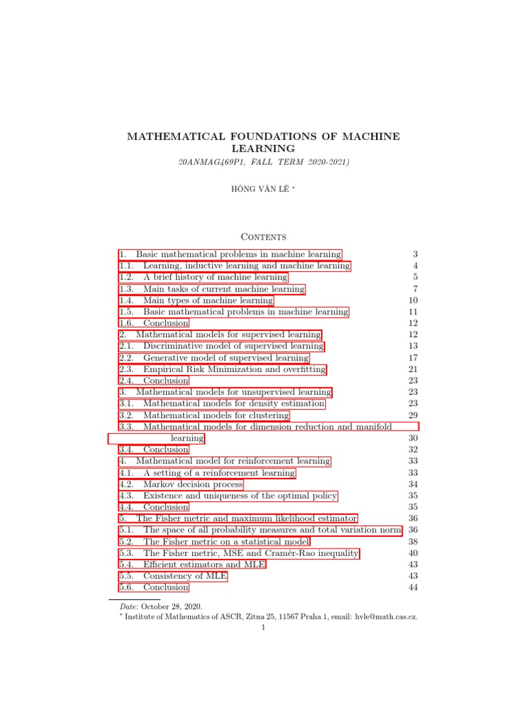 MFML PDF | PDF | Machine Learning | Statistical Classification