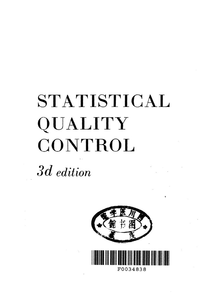 Statistical Quality Control by Eugene L. Grant PDF | PDF