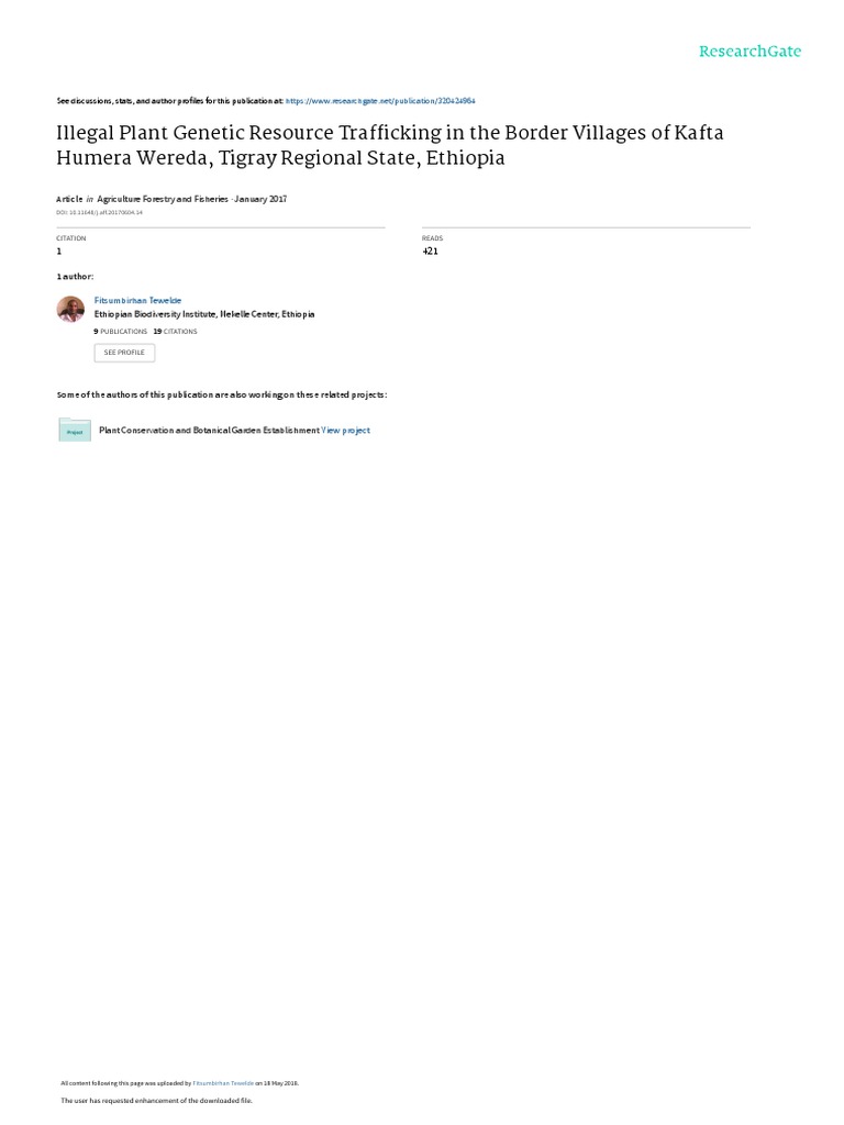 Illegal Plant Genetic Resource Trafficking in The | PDF | Biodiversity ...