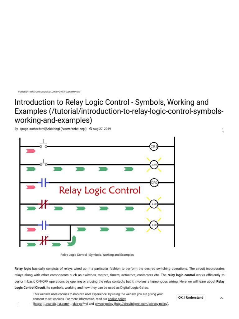 Introduction To Relay Logic Control - Symbols, Working and Examples ...