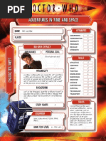10th Doctor Character Sheet | PDF | Doctor Who