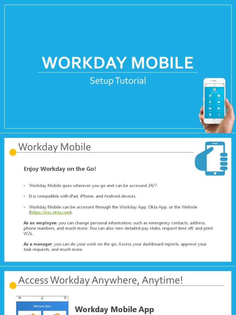 Workday Mobile: Setup Tutorial | PDF | Ios | App Store (I Os)