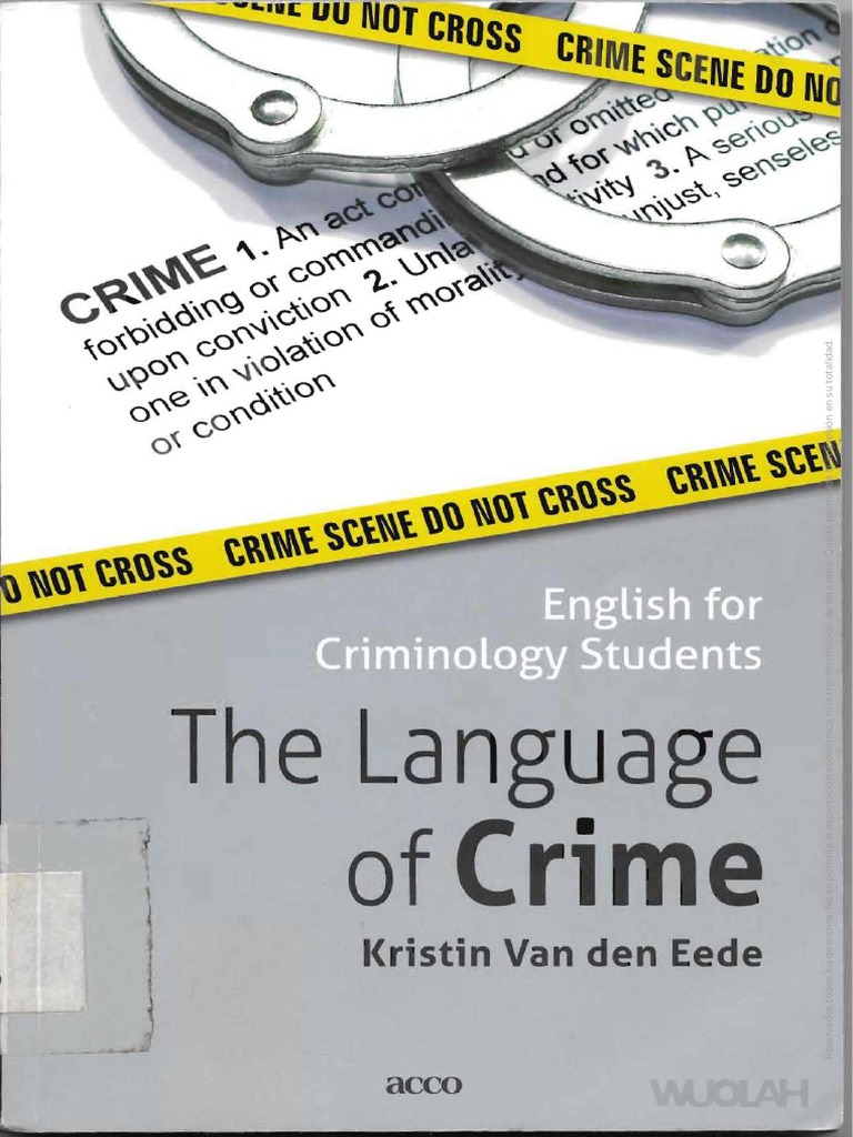 THE LANGUAGE OF CRIME - Compressed PDF | PDF | Criminology | Violence