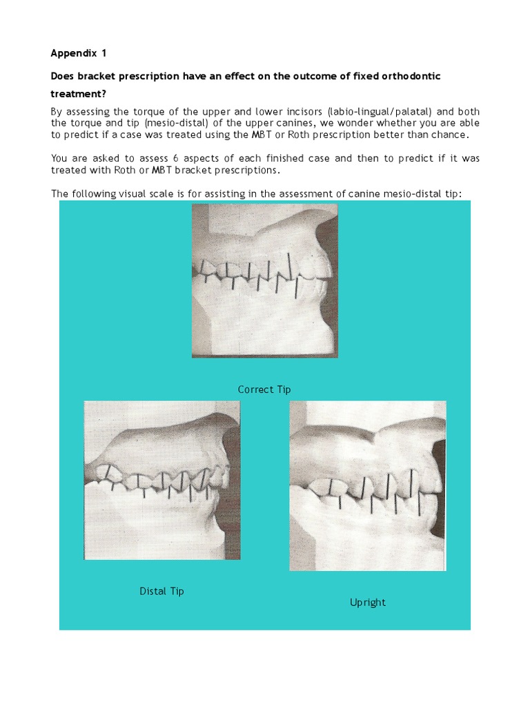 Roth VS MBT PDF | PDF | Tooth | Human Head And Neck