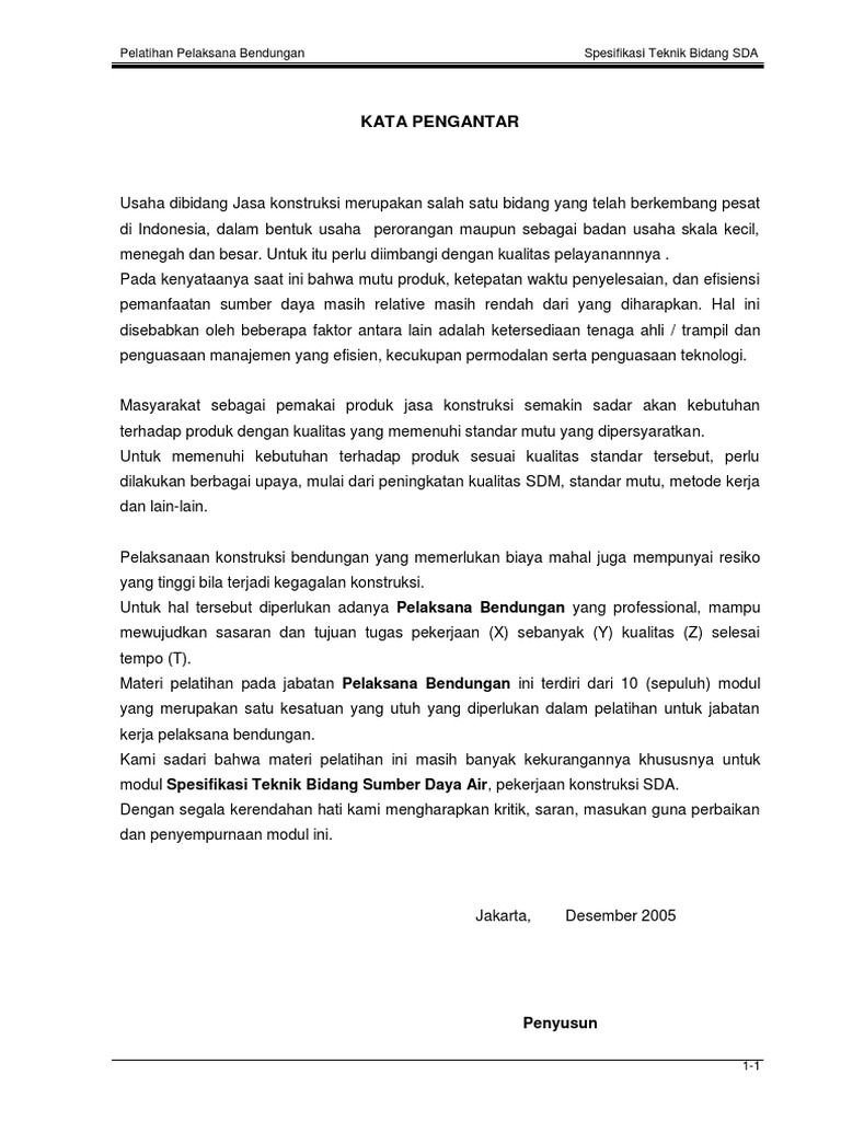 DCE - 04 Spesifikasi Teknik Bidang SDA PDF | PDF