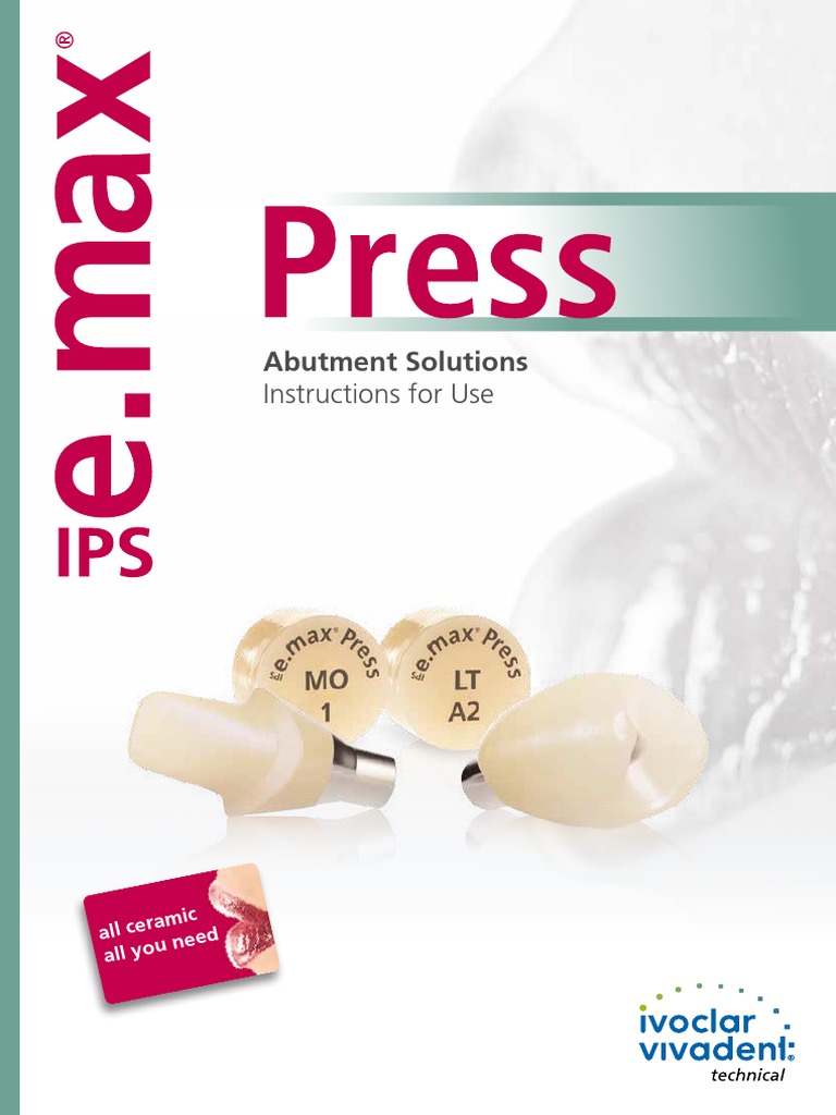 IPS E-Max Press Abutment Solutions PDF | PDF | Dental Implant | Dentistry