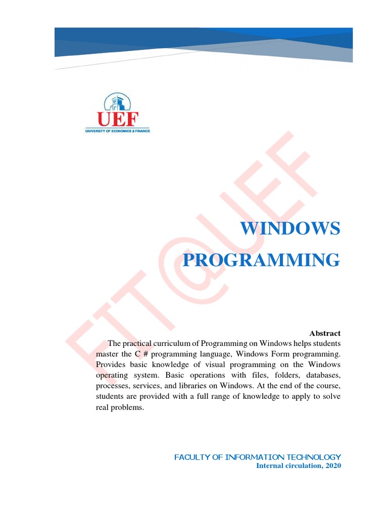 (GTTH - Lab2) - Lap-Trình-Windows | PDF | Computer Programming | Application Software