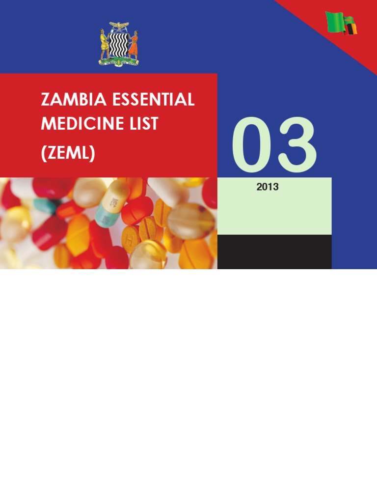 Zambia Essential Medicine List (ZEML) | PDF | Analgesic ...