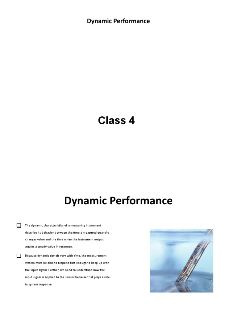 Class 4 - Dynamic Performance Characteristics | PDF | Accelerometer ...