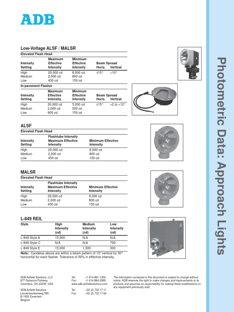 Low-Voltage ALSF / MALSR | PDF | Electromagnetic Radiation | Optics