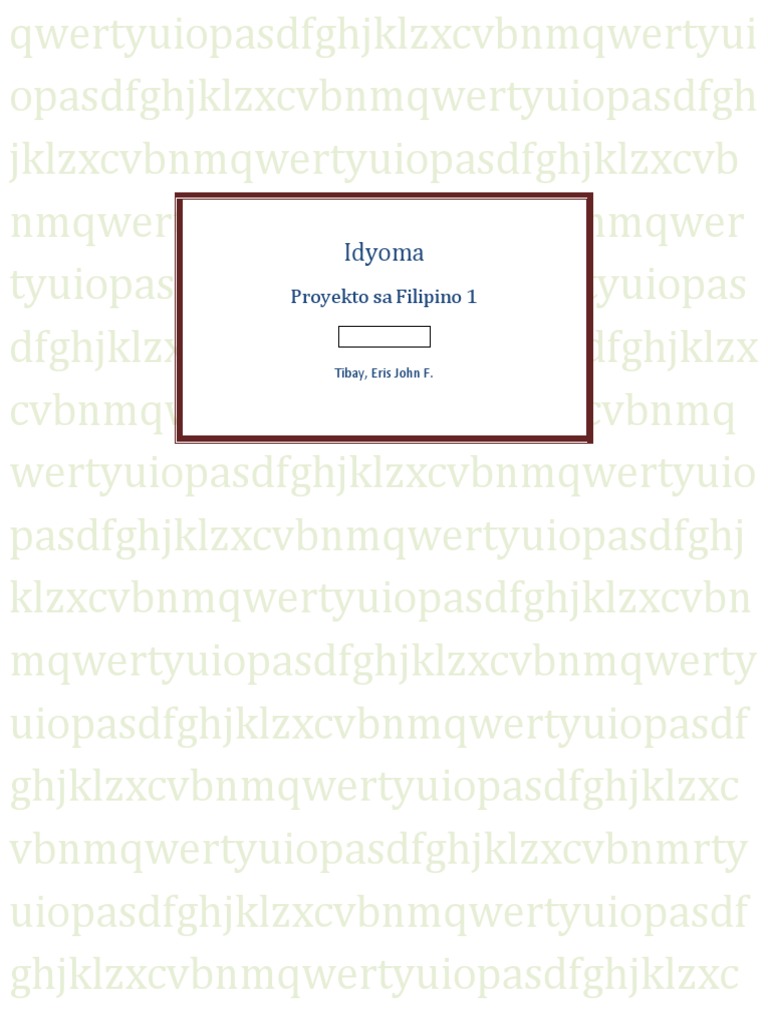 Idyoma | PDF