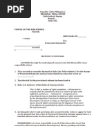 Motion To Post Bail Sample | PDF | Bail | Criminal Justice