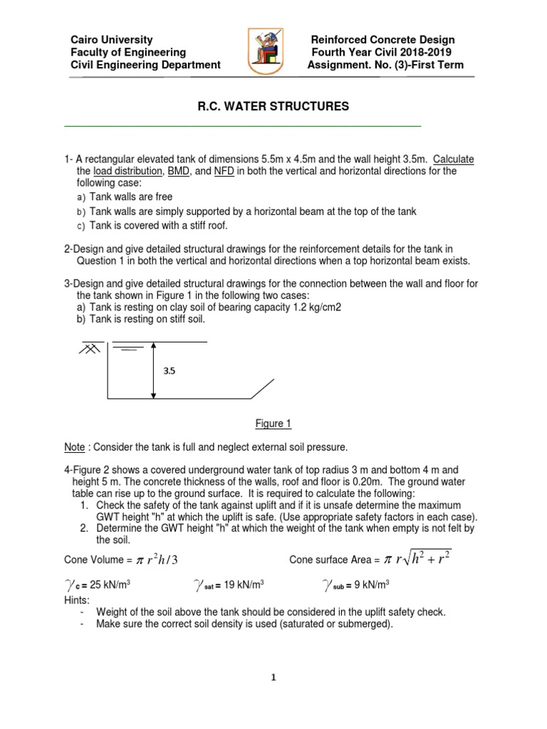 Design of Water Storage Tanks: Analysis of Load Distribution ...