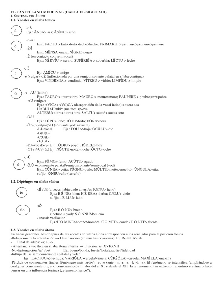 El - Castellano - Medieval I | PDF | latín | Semiótica