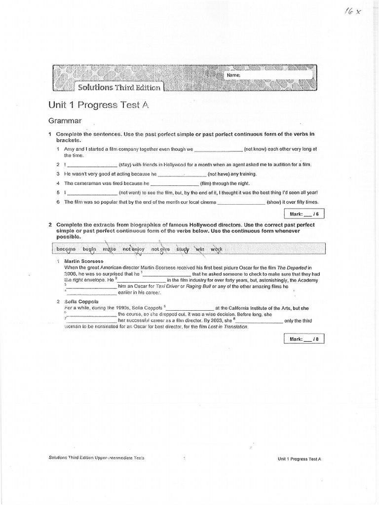 Unit 1 Progress Test A | PDF