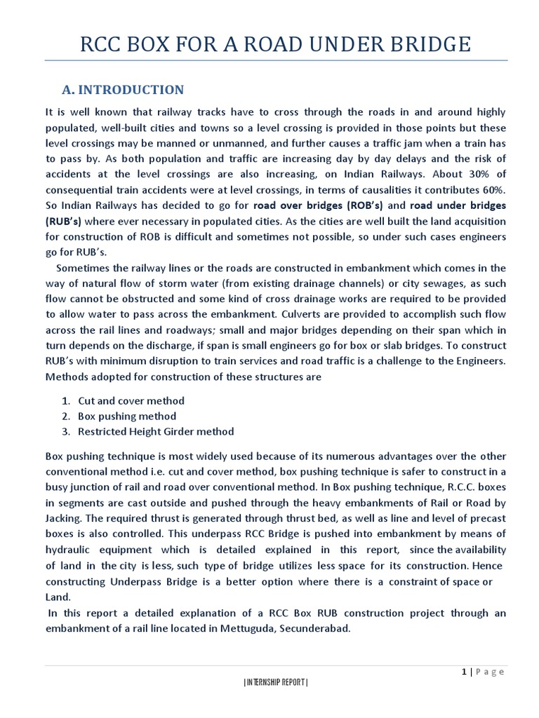 1 To 5 - Reinforced - Concrete - Box - Road - Under - Bridg | PDF ...