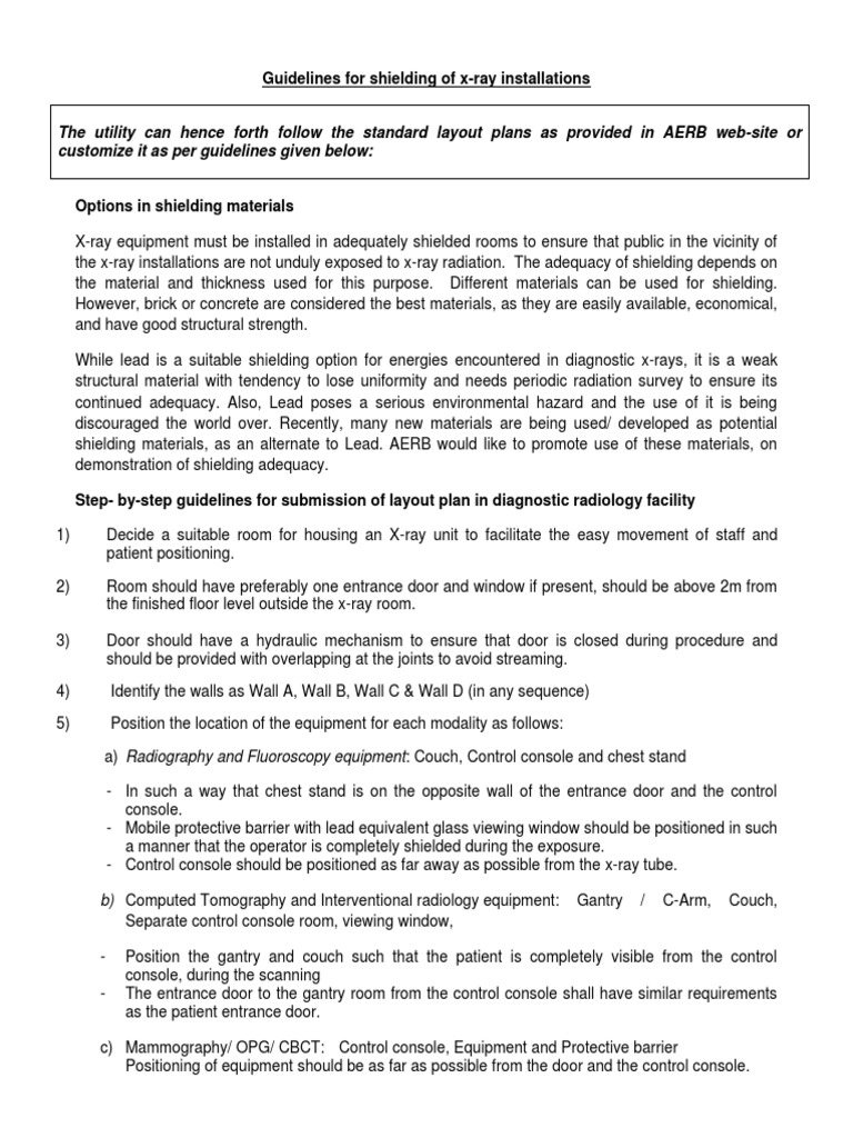 X-Ray Room Shielding Guidelines | PDF | Radiation Protection | Ct Scan