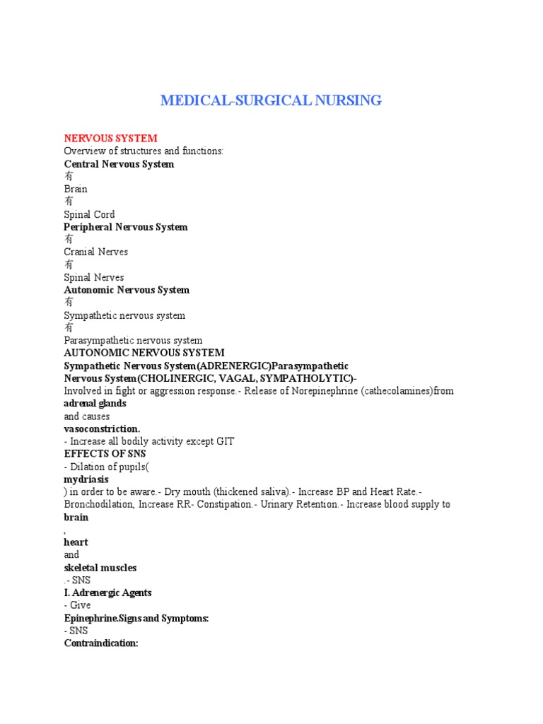 Medical-Surgical Nursing-1 | PDF
