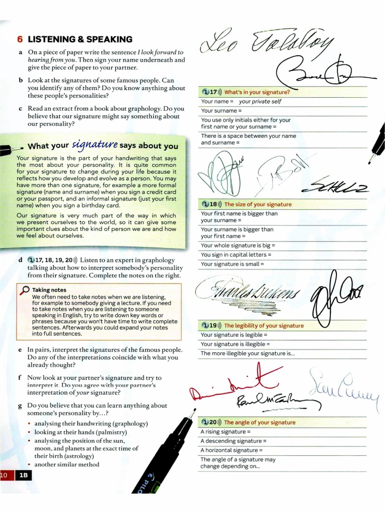 What Your Signature Says About You - Personality B2.1 | PDF