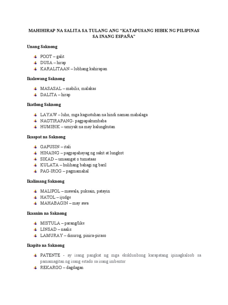 Kahulugan NG Mahihirap Na Salita | PDF