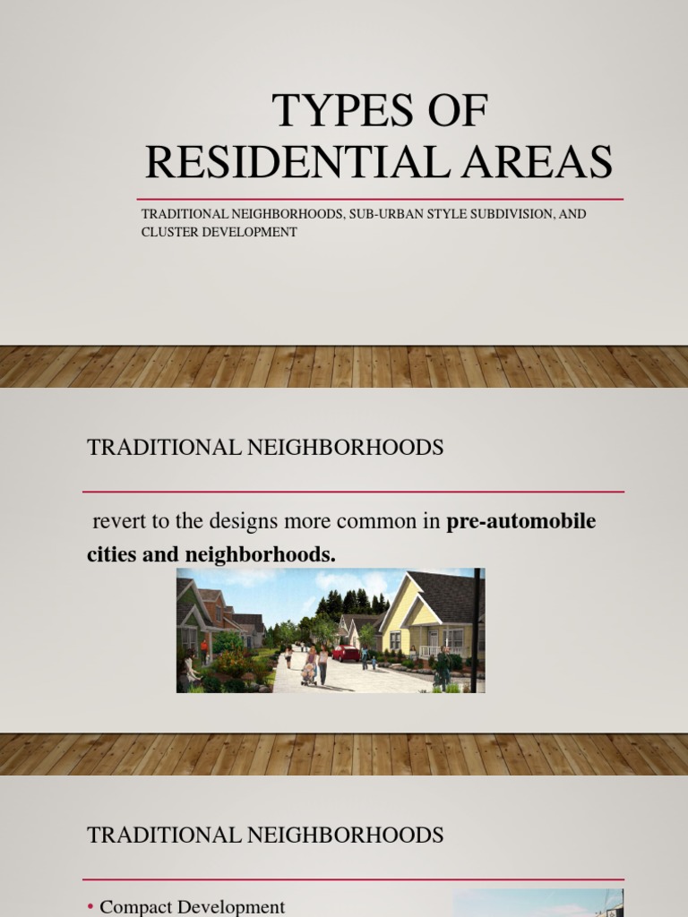 Types of Residential Areas | PDF