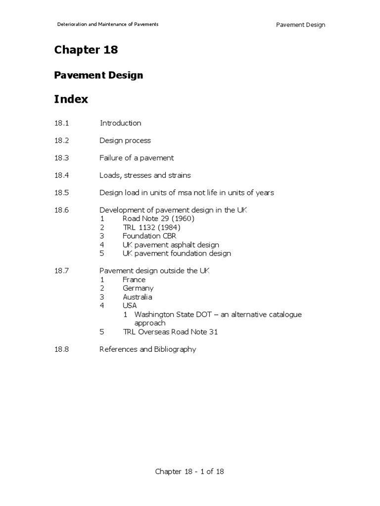 Chapter 18 - Pavement Design | PDF | Road Surface | Deformation ...