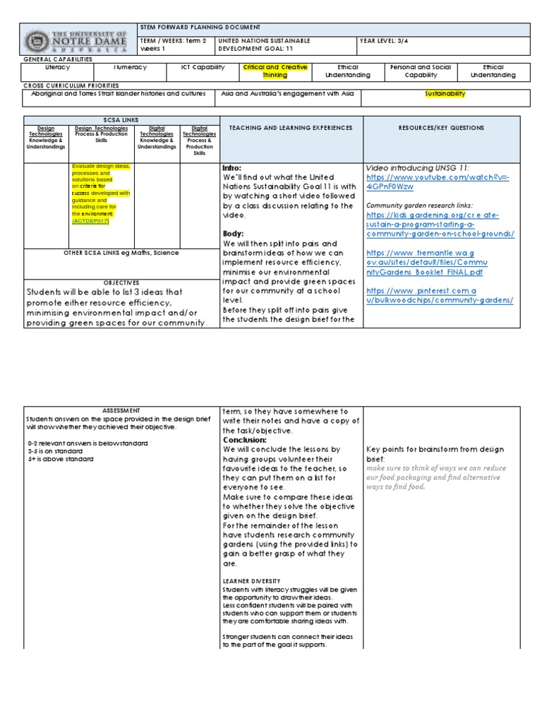 Stem Forward Planning Document | Download Free PDF | Educational Technology | Literacy