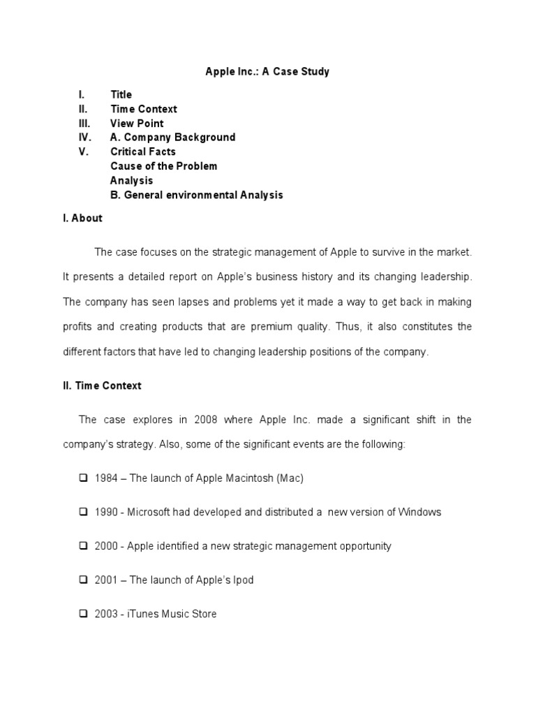 Apple A Case Study | PDF | Apple Inc. | Macintosh