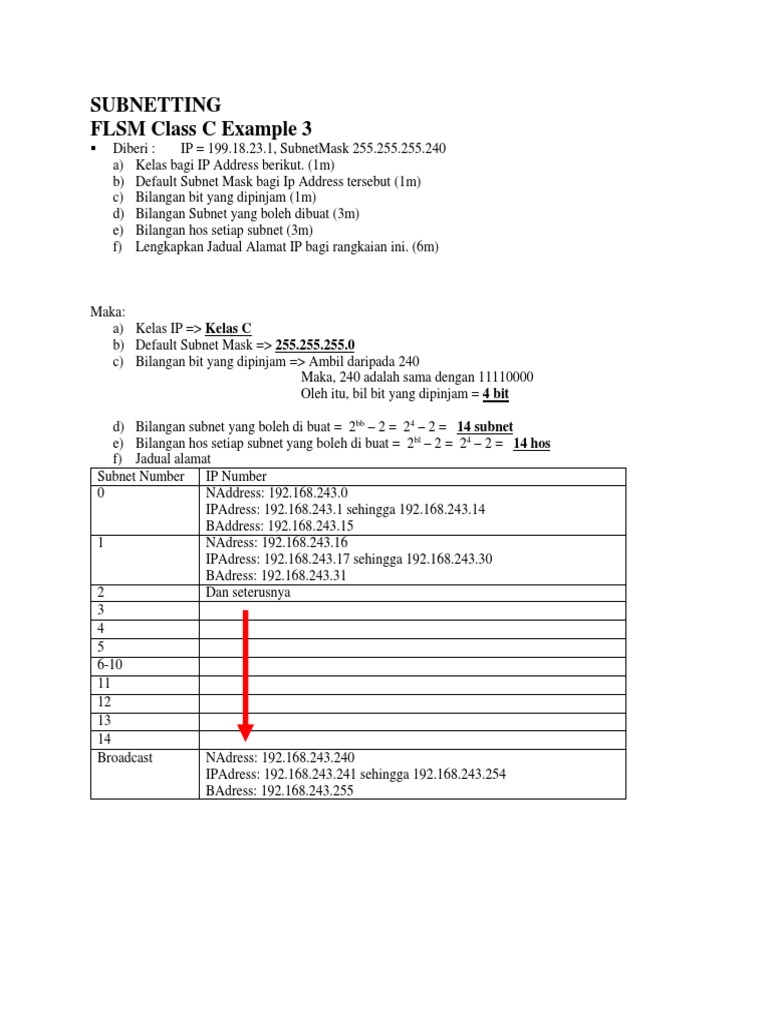 FLSM Class C Example 3 PDF | PDF