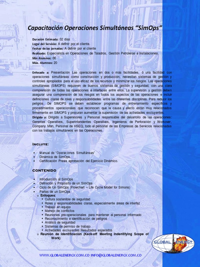 C. Operaciones Simultaneas Simops PDF | PDF | Business | Science