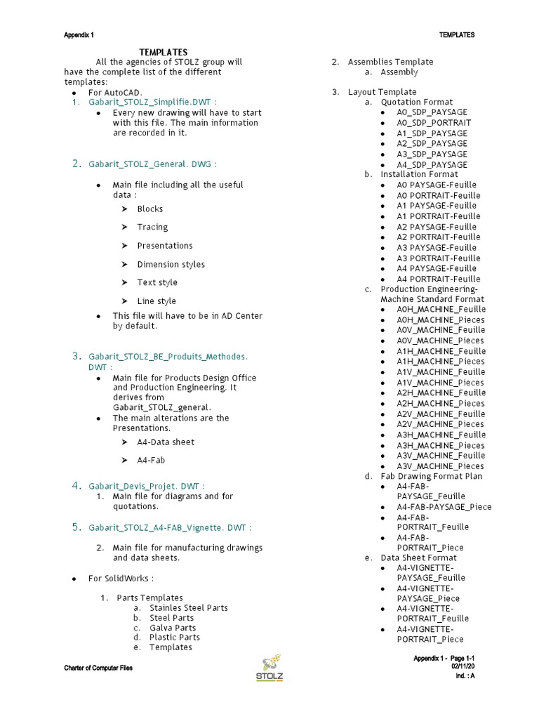 Appendix - Charte SOLIDWORKS | PDF | Computing | Computing And Information Technology
