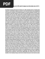 The Language Movement of 1952 | PDF | Bangladesh | Bengal