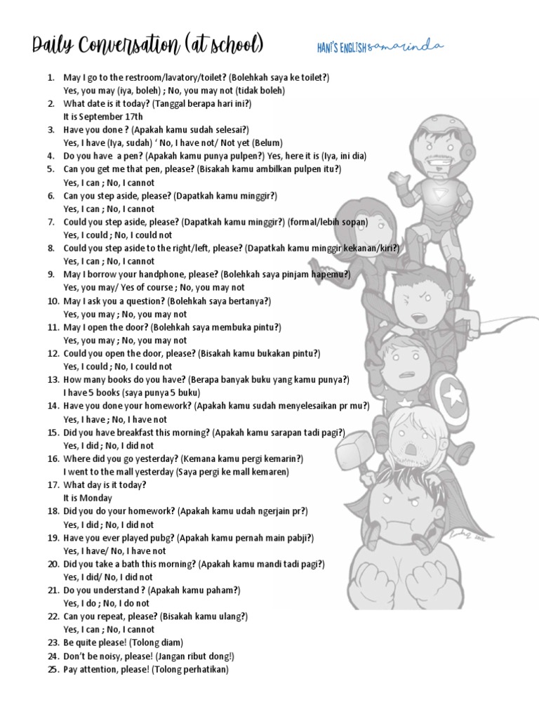 Daily Conversations for School Students | PDF | Languages Of Southeast ...