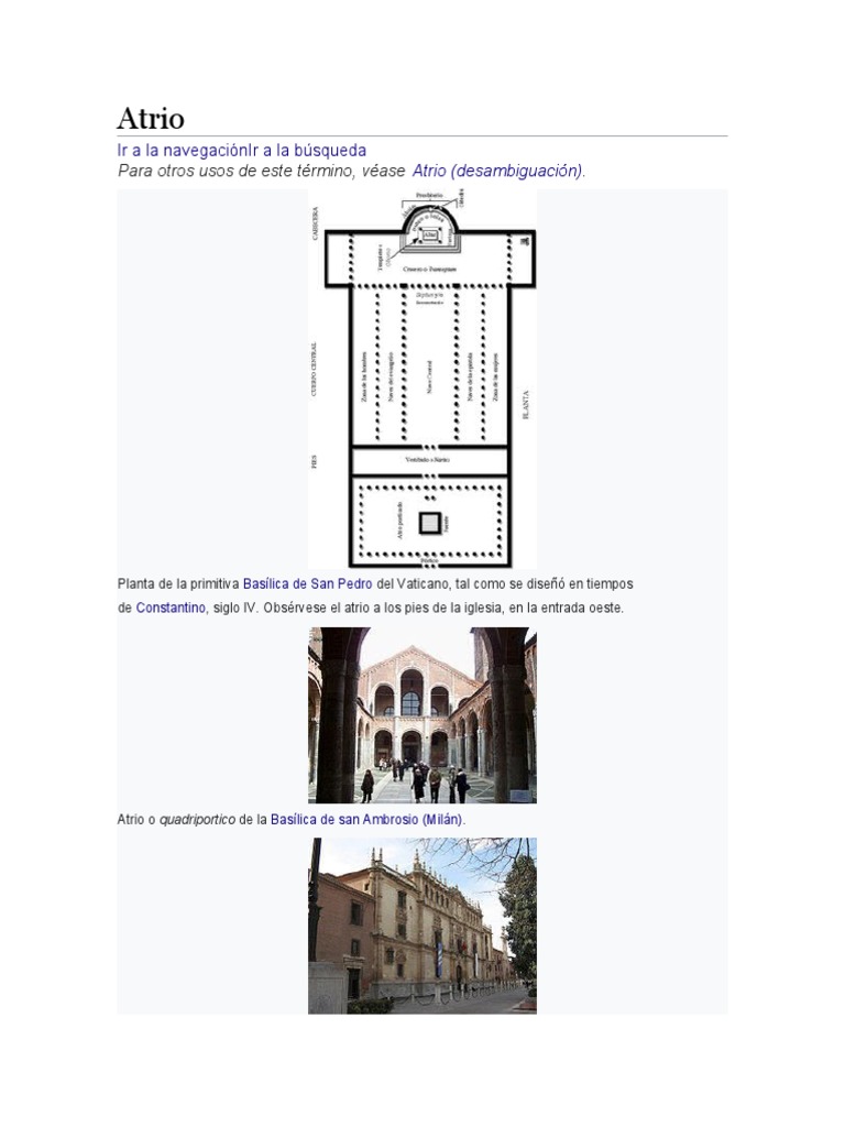 Atrio | PDF | Diseño arquitectonico | Arquitectura