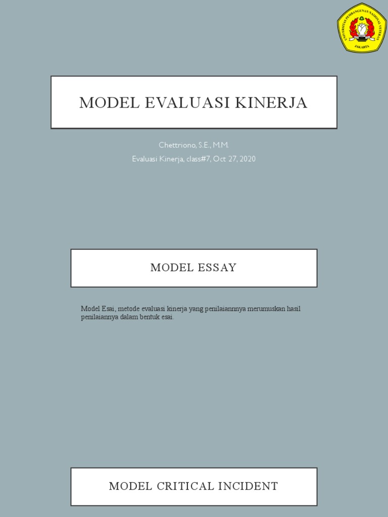 Model Evaluasi Kinerja | PDF