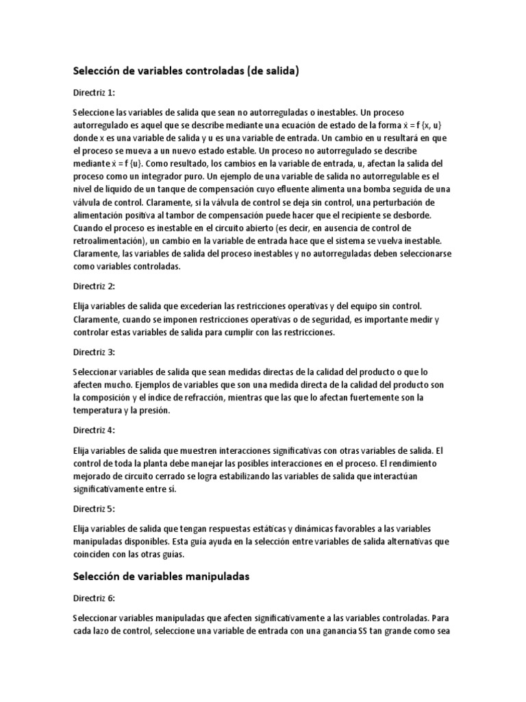 Selección de Variables Controladas | PDF | Destilación | Medición