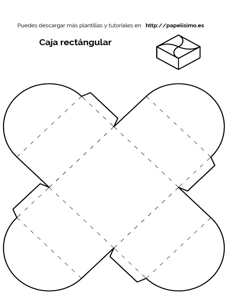 Plantilla Caja Forma Cuadrada Con Tapa | PDF
