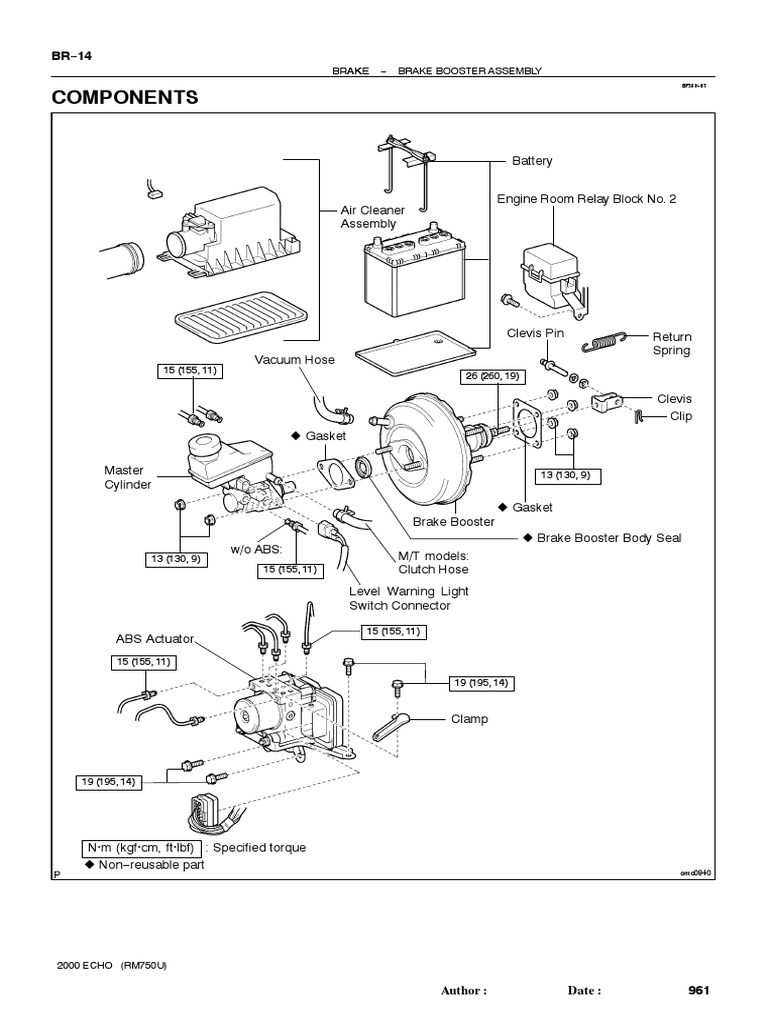 Brake Booster Assembly Components | PDF | Brake | Tools