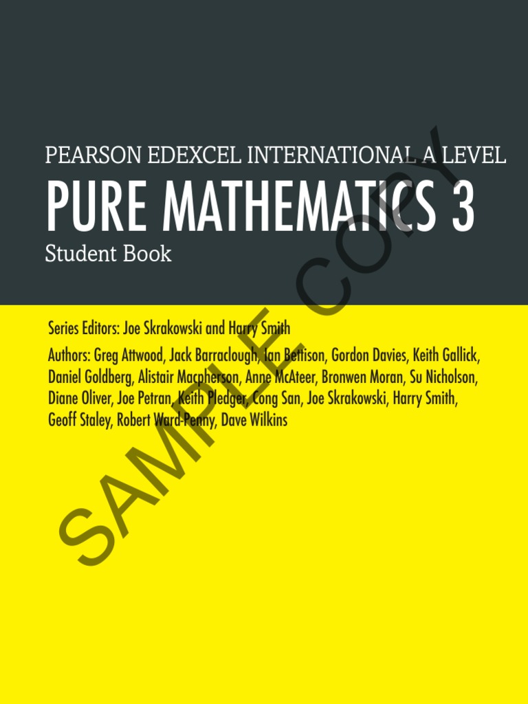 International A Level Mathematics Pure Mathematics 3 Student Book ...