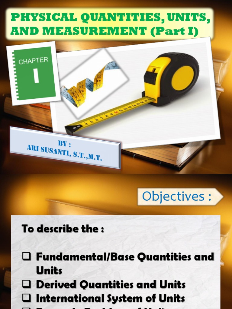 Physical Quantities, Units, and Measurement | PDF | International ...