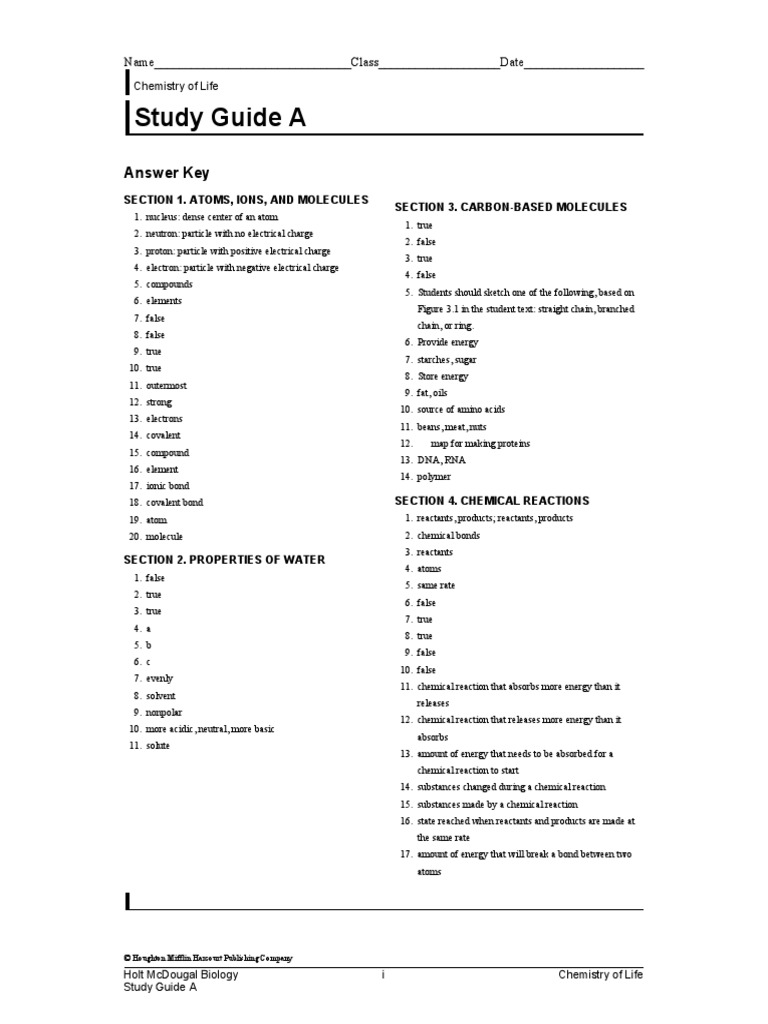 CH 2 Study Guide | PDF | Chemical Bond | Ion