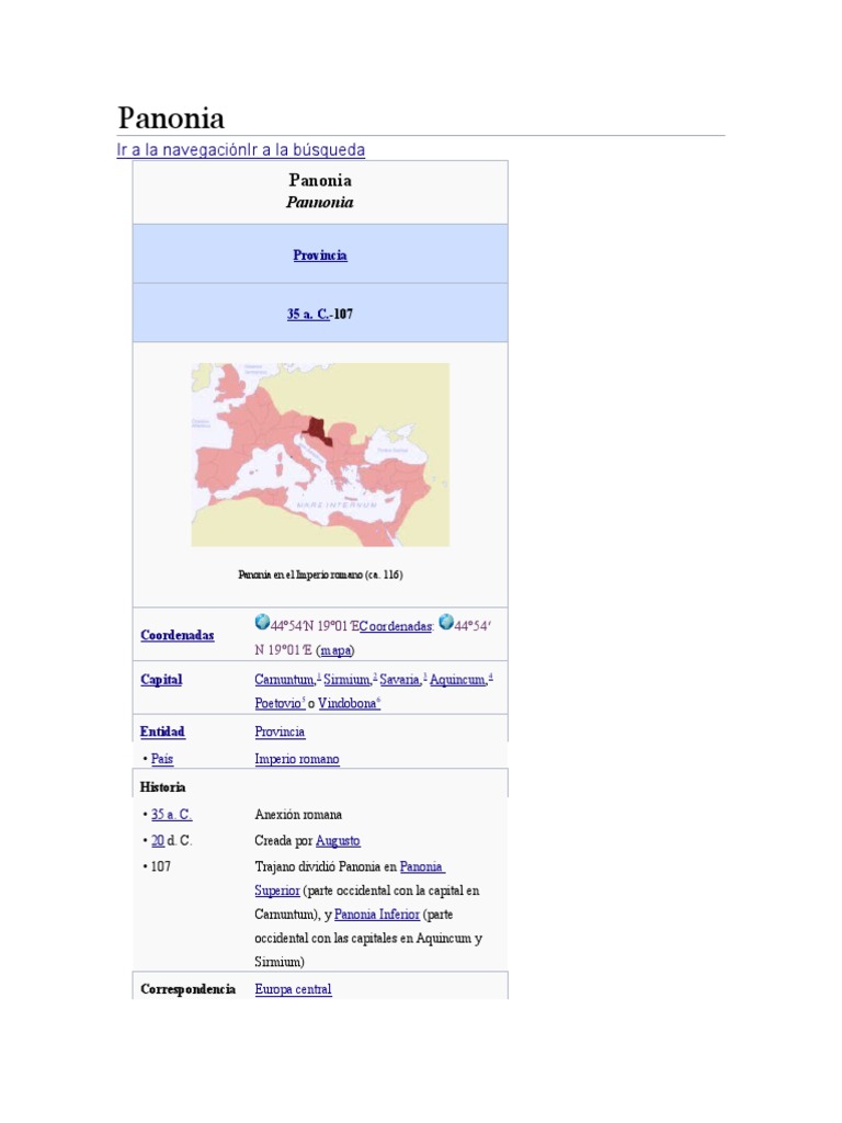Historia de Panonia en el Imperio Romano | PDF | Europa antigua ...