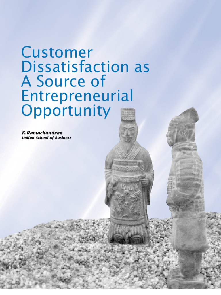Customer Dissatisfaction As A Source of Entrepreneurial Opportunity1 ...